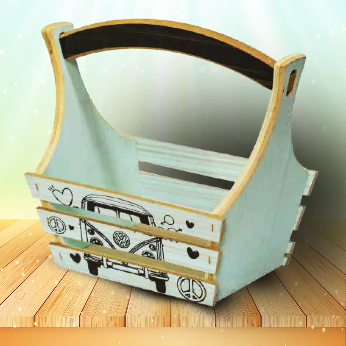 Cesto Vintage en Madera | Canasta Clasica